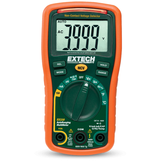 Extech EX330 multimeter - CAT III 600V - thermokoppel type K ...